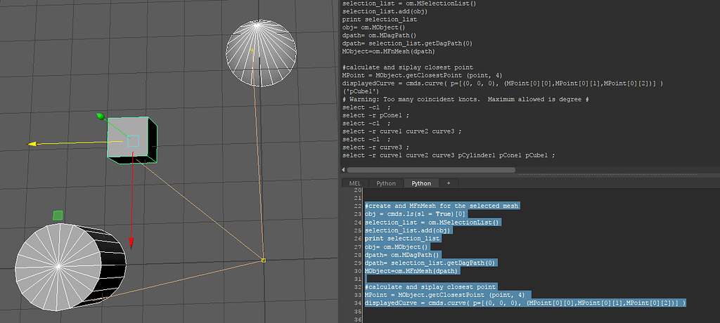 Using getCloserPoint from Maya's Python API - Coding - Tech-Artists.Org