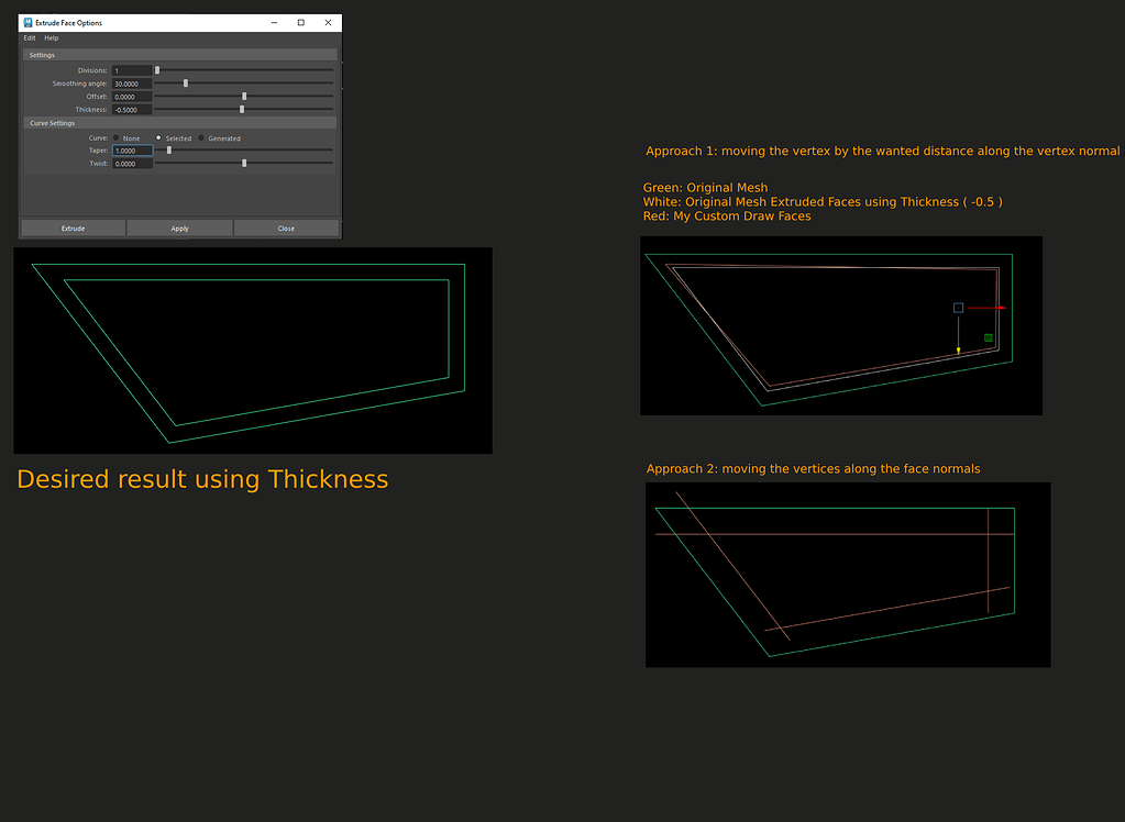 Face-offsetting ( Thickness ) using MUIDrawManager - Tools - Tech ...