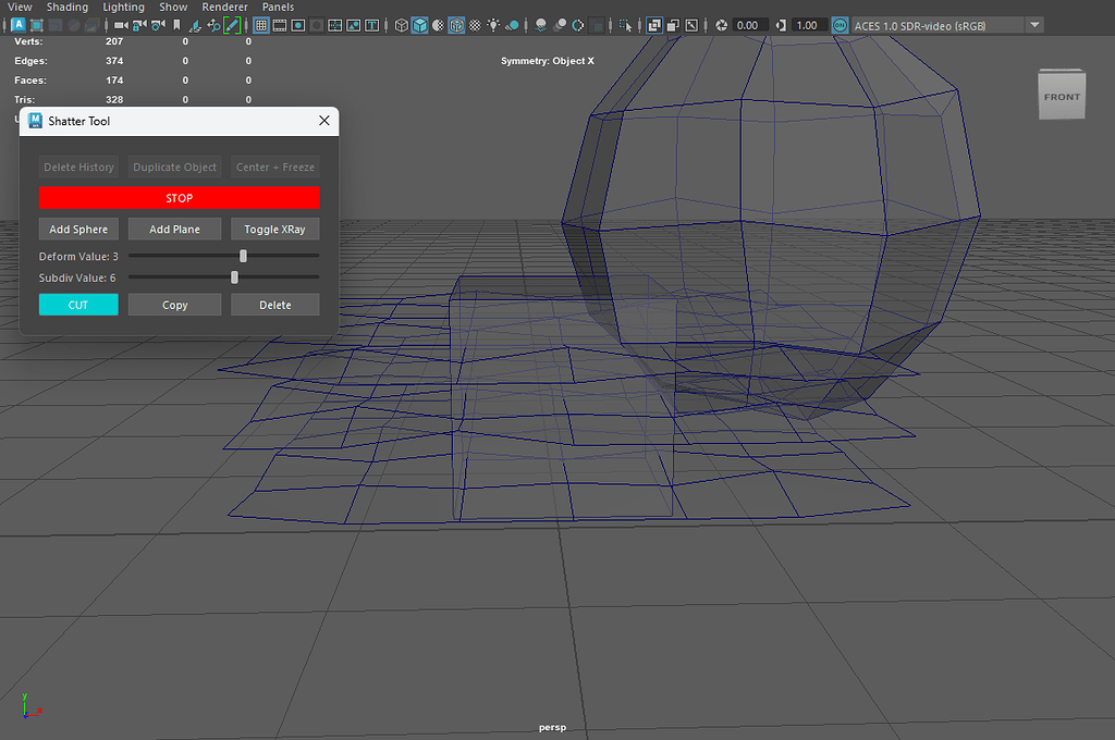 Shatter Tool in Maya and nested loop issue - Maya - Tech-Artists.Org