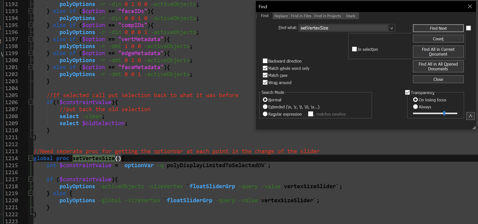 How to find out more about the mel function 'setVertexSize()'? - Maya - Tech-Artists.Org